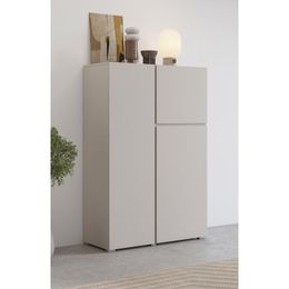 OTTO home Highboard &raquo;Metric,Breite 92cm, moderne grifflose Hochkommode 3 T&uuml;ren,Highboard&laquo; Hochschrank mit viel Stauraum, Einlegeb&ouml;den verstellbar, 