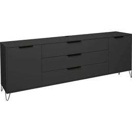 M&auml;usbacher Sideboard &raquo;Bonnie&laquo; Sideboard mit Drahtgestell grau B/H/T: 216cm x 70cm x 45cm, 2 Stk., 2 Stk.
