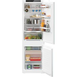 Siemens Einbauk&uuml;hlgefrierkombination 177,2 cm hoch 54,1 cm breit Low Frost: geringere Eisbildung & schnelleres Abtauen silber safetyGlas-Ablagen: 