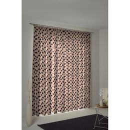 Adam Vorhang &raquo;Dots&laquo; Kr&auml;uselband 1 Stk. tlg. aus Leinen und Bio-Baumwolle lila Jacquard, Baumwolle (Bio-Baumwolle), Leinen 175cm, Kr&auml;uselband, 145cm