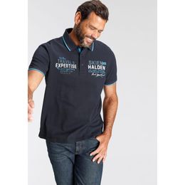 MAN'S WORLD Man's World Herren Poloshirt Kurzarm, bedrucktes Design, Polokragen, aus Baumwolle grau XL (56/58)