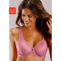 Nuance by Lascana Minimizer-BH im modernen Design mit gl&auml;nzendem Material rot 100, Cup E Minimizer-BH