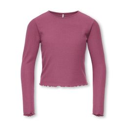 Kids Only M&auml;dchen KIDS Only Langarmshirt &raquo;KOGNELLA L/S O-NECK TOP JRS NOOS&laquo; Materialmix rosa 146/152