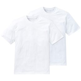 Schiesser Herren T-Shirt &raquo;Essentials&laquo; 2er-Pack, mit Rundhalsausschnitt, mit kurzen &Auml;rmeln wei&szlig; XL