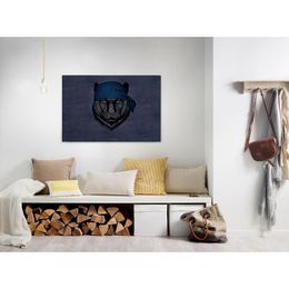 A.S. Cr&eacute;ation Leinwandbild &raquo;panther&laquo; Kunst Tiere 1 Stk. tlg. Wild Tier Keilrahmen Panther Dschungel Leinwand-Bild Wohnzimmer modern bunt Holz, Stahl B/H/T: 90cm x 