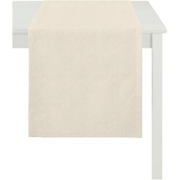 Apelt Tischl&auml;ufer &raquo;ALASKA, LOFT STYLE, Rips Uni&laquo; beige Baumwolle, Polyester B/L: 48cm x 150cm, 1 Stk., rechteckig