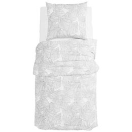 Grund Bettw&auml;sche &raquo;Zafira Bettw&auml;sche&laquo; 2 tlg. Aus 100% Baumwollsatin gefertigt wei&szlig; Satin, Obermaterial: 100% Baumwolle B/L: 140cm x 220cm, 1 Stk., 1 Stk., 