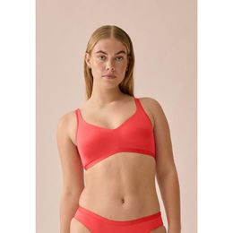 Naturana Damen Minimizer-BH &raquo;The Thursday&laquo; 1 Stk. ohne B&uuml;gel, breite Tr&auml;ger, basic, bequem, weich, Entlastungstr&auml;ger rot 80, Cup C