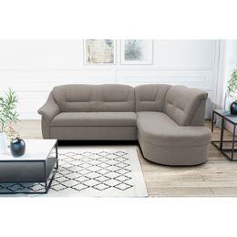 DOMO collection Ecksofa &raquo;Faenza f&uuml;r kleine R&auml;ume, Stellma&szlig;e 232x176cm, komfortabel, L-Form&laquo; mit Ottomane, zeitlos, elegante Armlehnen, wahlweise mit 