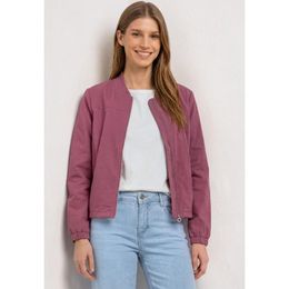 Street One Damen Street One Blouson ohne Kapuze Langarm Blouson mit Zipper rosa 46