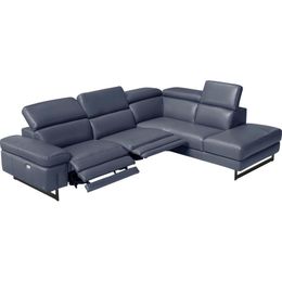 Egoitaliano Ecksofa &raquo;Candice, elegant, edel und bequem, erstklassiger Sitzkomfort, L-Form&laquo; inkl. 2 elektrischer Relaxfunktionen, Bedienung &uuml;ber Taste an Armlehne 