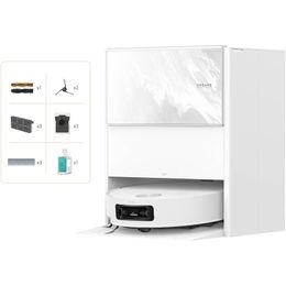 DREAME Saugroboter &raquo;mit Wischfunktion Aqua10 Ultra Track Complete White&laquo; Warmwasser-Wischsystem, &uuml;berwindet Hindernisse, 25.000 Pa Saugkraft 