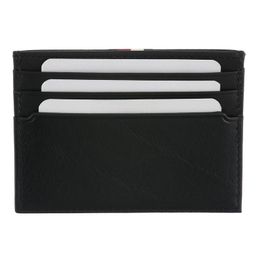 Tommy Hilfiger Herren Kartenetui &raquo;TH PREM LEA CC HOLDER&laquo;, Unisex Geldbeutel, Portemonnaie mit Logo-Schriftzug schwarz Einheitsgr&ouml;&szlig;e