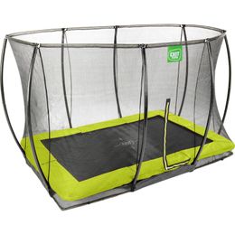 EXIT Bodentrampolin &raquo;Silhouette Ground&laquo; mit Sicherheitsnetz gr&uuml;n B/L/T: 342cm x 244cm x 244cm