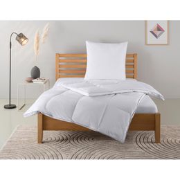 OTTO home Daunenbettdecke + Kopfkissen &raquo;Moulle, Bettdecke in 135x200 cm, 155x220 cm, 2-tlg.&laquo; Set mit Kissen 40x80 cm, 80x80 cm, Sommer, Winter, Made 