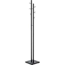 HAKU Garderobenst&auml;nder &raquo;Kleiderst&auml;nder, Standgarderobe&laquo; rund - aus Metall Schwarz - B/T/H 29/29/176 cm schwarz Metall Einheitsgr&ouml;&szlig;e