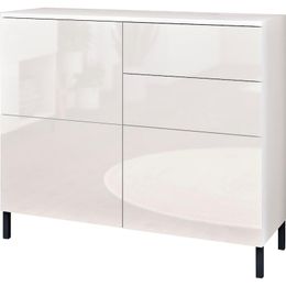 borchardt M&ouml;bel borchardt M&ouml;bel Kommode &raquo;Haama, Sideboard mit Metallf&uuml;&szlig;en, Push-to-open-Technik, Breite 93 cm&laquo; Push-To-Open, verstellbare Einlegeb&ouml;den, viel Stauraum,
