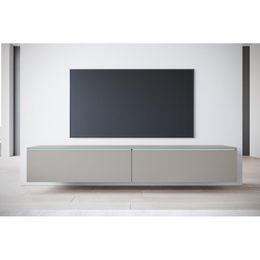 Home Affaire Lowboard &raquo;LOWBOARD VERA, wahlweise mit oder ohne Beleuchtung&laquo; Modernes griffloses TV-Board, 180 cm TV-Schrank, stehend und h&auml;ngend grau B