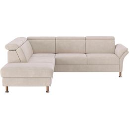 OTTO home Ecksofa &raquo;Calypso L-Form&laquo; mit Relaxfunktion motorisch im Sofa 2,5- Sitzer beige 100% Polyester B/H/T: 259cm x 85cm x 227cm, Struktur, 