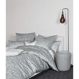 Janine Bettw&auml;sche &raquo;Mako-Satin45097 08&laquo; mit Reissverschluss grau Mako-Satin, Obermaterial: 100% Baumwolle B/L: 155cm x 220cm, 1 Stk., 1 Stk., Mako-Satin, B/L: