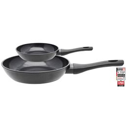 ELO Basic Pfannen-Set &raquo;Quarzit&laquo; Aluminium Set, 2 tlg. Energiesparender Kapselboden grau Einheitsgr&ouml;&szlig;e