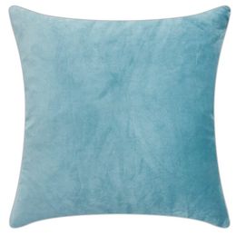 Pad Dekokissen &raquo;Elegance&laquo; Design als Basic, aus Samt, elegante Optik blau Polyester B/L: 50cm x 50cm, 1 Stk.