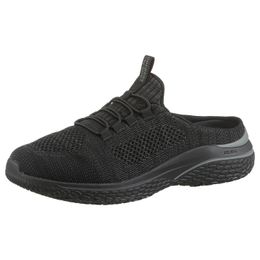 Herren Clog, Dockers by Gerli, Gr. 48, schwarz, Textil, meliert, Schuhe, Sabot, Sandale, Sommerschuh mit Wechselfu&szlig;bett