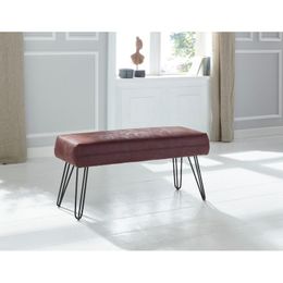 exxpo - sofa fashion Sitzbank &raquo;Doppio&laquo; Frei im Raum stellbar braun 100% Polyester B/H/T: 104cm x 50cm x 40cm, Microfaser Antiklederoptik, Bankhocker