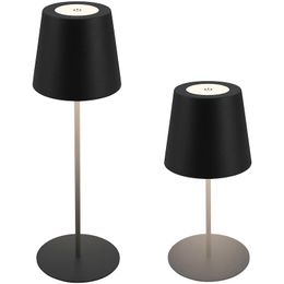 B.K.LICHT Au&szlig;en-Tischleuchte &raquo;BK_TL1595 Akku LED Tischlampe, 3-Stufen Touchdimmer, mit USB&laquo; LED-Modul 1 Stk. Extra-Warmwei&szlig; 2.700 K, 200 Lm, 2,5W, IP44, 12h 