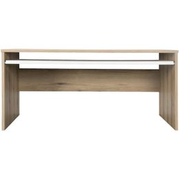 VOGL M&ouml;belfabrik Schreibtisch &raquo;Barrie mit 2-farbigem Tastaturauszug&laquo; in 2 Breiten, 2,5 cm Tischplattenst&auml;rke, Made in Germany braun B/H/T: 137cm x 