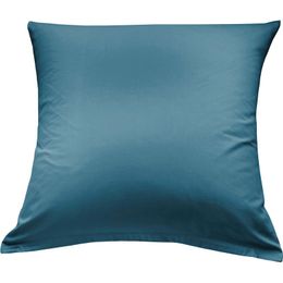 Primera Kissenbezug &raquo; Luxus-Satin Kissenbezug&laquo; Passend zu unserer Luxus-Satin Bettw&auml;sche blau Mako-Satin, 100% Baumwolle, Mako-Satin B/L: 80cm x 80cm, 2 Stk.,