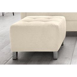 Sit & More sit&more Hocker &raquo;Pablo&laquo; beige Luxus-Microfaser (90% Polyester; 10% Polyamid);Luxus-Microfaser ALTARA NUBUCK (100% Polyester);Kunstleder SOFTLUX B/H/T: