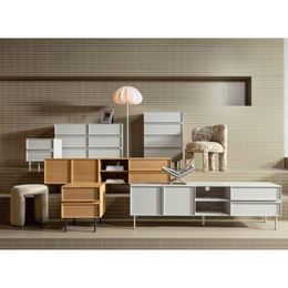 Woood Sideboard &raquo;Tours mit Melamin-MDF und sichtbare Maserung B 70 x T 42 x H 102 cm&laquo; Tragkraft Deckplatte 50 kg, kratz- und hitzebest&auml;ndige 
