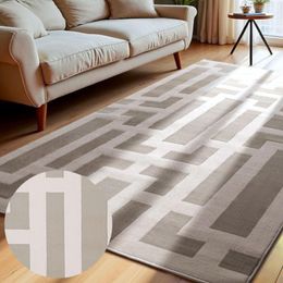 ELLE DECORATION Designteppich &raquo;Onyx&laquo; rechteckig 9 mm H&ouml;he Wohnzimmer, Schlafzimmer, L&auml;ufer, Hoch-Tief Effekt, Flur, Glanz grau Polypropylen B : 160cm 