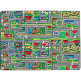 PRIMAflor-Ideen in Textil Kinderteppich &raquo;Spielteppich STREETS, Made in Belgium&laquo; rechteckig 5 mm H&ouml;he Stra&szlig;en-Teppich, Stra&szlig;enbreite ca. 9 cm, 