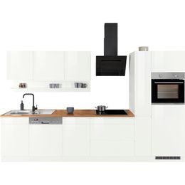 KOCHSTATION K&uuml;chenzeile &raquo;KS-Virginia,neu in verbesserter Ausf&uuml;hrung&laquo; Breite 330 cm, Soft-Close, wahlweise mit Induktion wei&szlig; B/H/T: 330cm x 200cm x 