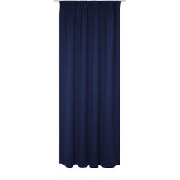 WIRTH Vorhang &raquo;Newbury&laquo; Multifunktionsband 1 Stk. tlg. nach Ma&szlig; blau Baumwolle, Polyester 205cm, Multifunktionsband, 130cm