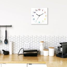 Artland Wanduhr &raquo;Uni Trendfarben&laquo; wahlweise mit Quarz- oder Funkuhrwerk, lautlos ohne Tickger&auml;usche bunt B/H/T: 30cm x 30cm x 0,3cm, Funkuhr, 12 Ziffern