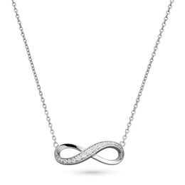 s.Oliver Damen s.Oliver Kette mit Anh&auml;nger &raquo;Infinity, Unendlichkeitsschleife&laquo; mit Zirkonia (synth.) silber Silber 925 (Sterlingsilber), L: 45 B: 1,6mm