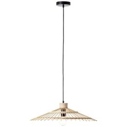 Brilliant Pendelleuchte &raquo;Pirae&laquo; E27 1 Stk. H&auml;ngelampe 1flg schwarz/natur schwarz 1, &Oslash; 57,5cm H: 100cm, 1 Stk.