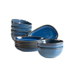 M&auml;ser M&Auml;SER Snackschale &raquo;Snacking-Set Cordelia, aus Steinzeug&laquo; 12 Stk. aus Steinzeug blau Steinzeug &Oslash; 11cm