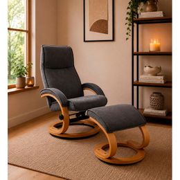 OTTO home Relaxsessel &raquo;mit Hocker PARIS Microfaser - OTTO. Verl&auml;ssliche Qualit&auml;t.&laquo; Set, bestehend aus Sessel und Hocker, 2 Stk. tlg. Relaxfunktion, 
