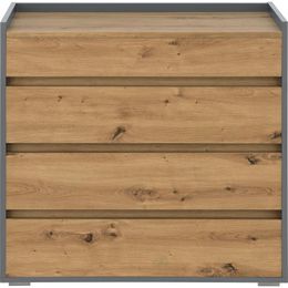 OTTO home Kommode &raquo;Kosmo&laquo; 4 Schubladen mit Vollauszug grau Holzwerkstoff B/H/T: 80cm x 80cm x 35cm, 4 Stk.