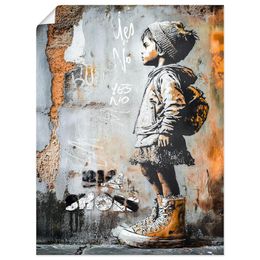 Artland Wandbild &raquo;Gro&szlig;e Schuhe&laquo; 1 Stk. tlg. als Alubild, Leinwandbild, Poster, Wandaufkleber in verschied. Gr&ouml;&szlig;en orange Papier B/H/T: 90cm x 120cm, Poster 