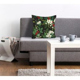 queence Dekokissen &raquo;Veit&laquo; Kissenh&uuml;lle ohne F&uuml;llung, 1 St&uuml;ck rot Polyester B/L: 40cm x 40cm, 1 Stk.