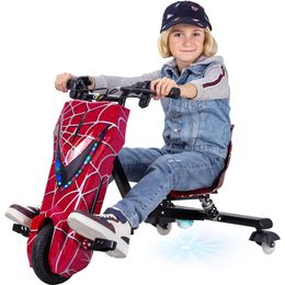 Actionbikes Motors Elektro-Drift-Trike f&uuml;r Kinder, Drift-Scooter 2.0, bis zu 15km/h, drosselbar, Hupe, LED-Driftrollen (Rot)