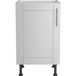 KOCHSTATION Sp&uuml;lenschrank &raquo;KS-Ahus&laquo; Breite 50 cm grau hellgrau, B/H/T: 50cm x 87cm x 58,4cm, T&uuml;ren: 1 Stk.