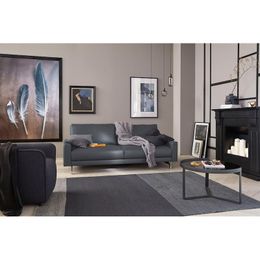 Creation BY ROLF BENZ 3-Sitzer &raquo;CR.450, Designsofa, Loungesofa&laquo; Armlehne niedrig, Fu&szlig; chromfarben gl&auml;nzend, Breite 204 cm schwarz Jacquard-Flachgewebe