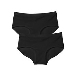 Calida Damen Panty "Benefit Women", Gr. XS, schwarz, Single Jersey, Obermaterial: 94% Baumwolle, 6% Elasthan, unifarben, Unterhosen, Low-Cut,