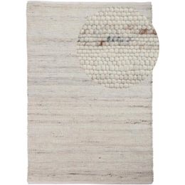 CarpetFine Wollteppich &raquo;Passau Handwebteppich&laquo; rechteckig 10 mm H&ouml;he Naturfaser, Wolle, handgewebter Wendeteppich, Schlafzimmer, Wohnzimmer beige Jute